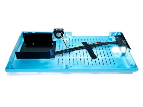 Mini Commodore C64x Retro Keyboard Chassis Chameleon Blue Case