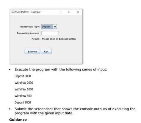 Solved Exercise Of State Pattern Requirement Add The Chegg Com