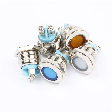 Led Metal Indicator Light 16mm Waterproof Signal L Grandado