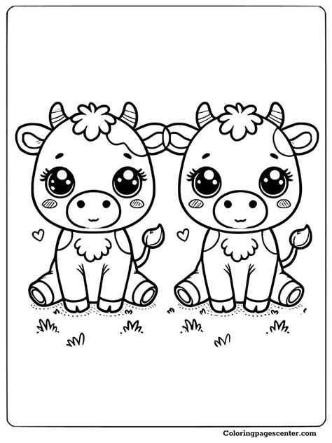 Cute Coloring Pages Cows