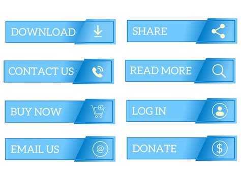 premium vector web app button set