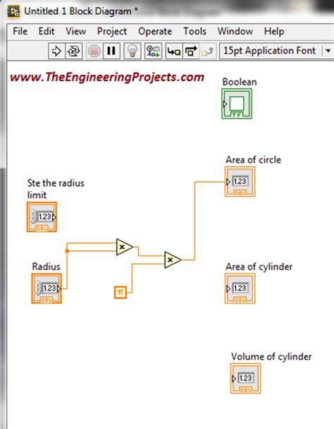 Area And Volume Calculation In Labview The Engineering Projects