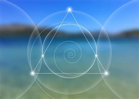 Premium Vector Interlocking Circles Triangles And Spirals Hipster Sacred Geometry Illustration