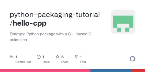 GitHub Python Packaging Tutorial Hello Cpp Example Python Package With A C Based C Extension