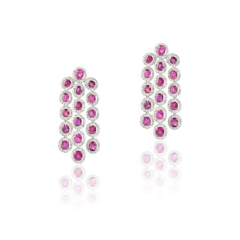 Ruby Pear Shape Earrings
