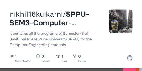 GitHub Nikhil Kulkarni SPPU SEM Computer Engineering It Contains All The Programs Of