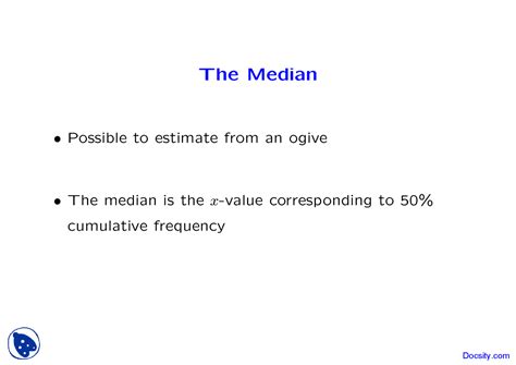 The Median Buisness Management Lecture Slides Docsity