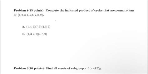 solved problem 8 15 points compute the indicated product