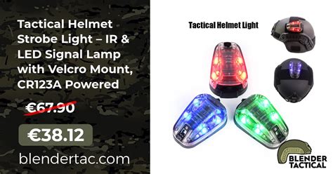 Tactical Helmet Ir Strobe Light Multi Mode Signal Lamp With Velcro