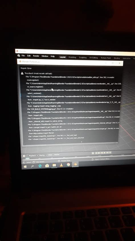 I Cant Enable Crowdrender Addon On My Laptop But Works On My Other Pc