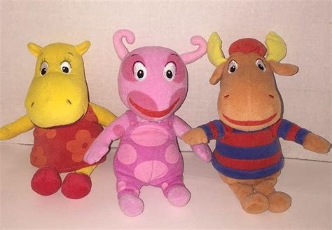Backyardigans Nick Jr Plush Dolls Lot Tasha Tyrone Uniqua Euc Ty Beanie