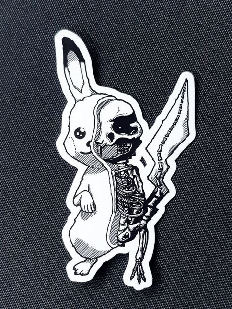 Pokémon Pikachu In Black Ink Pikachu Anatomy Sticker ⚡