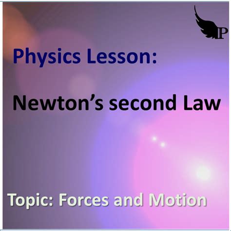 Newtons Second Law Physics Lesson P D Forces And Motion Teacha