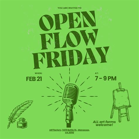 Open Flow Friday Virginia Art Factory