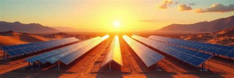 Massive Battery Array In Desert Power Plant Sun Blazing Environment