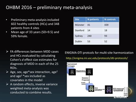 ENIGMA MDD Working Group Ppt Download