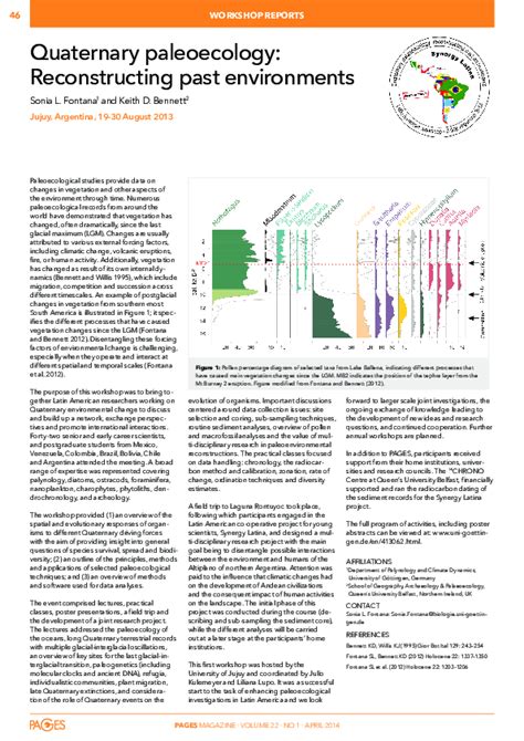Pdf Quaternary Paleoecology Reconstructing Past Environments