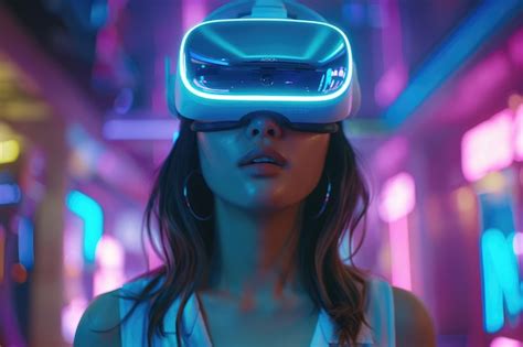 Premium Photo | Immersive experience enhancers exploring the world through virtual reality ...