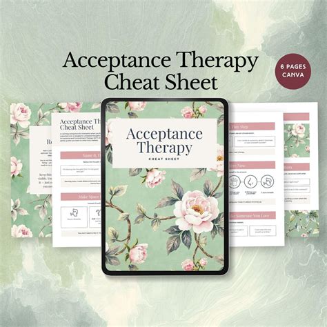 Acceptance Therapy Cheat Sheet Act Commitment Radical Worksheet