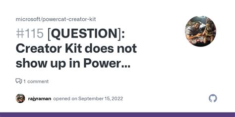 Question Creator Kit Does Not Show Up In Power Platform Cli · Issue