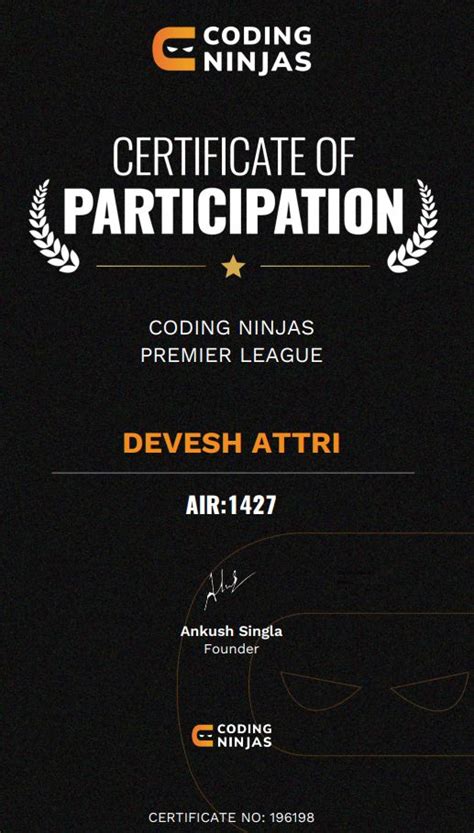 devesh attri on linkedin codingninjas premierleague