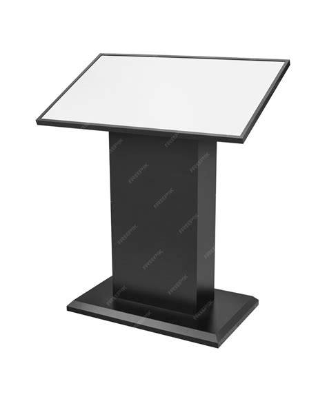 Premium Ai Image Information Kiosk Terminal Stand Display Isolated On Premium Ai Image Information Kiosk Terminal Stand Display Isolated On