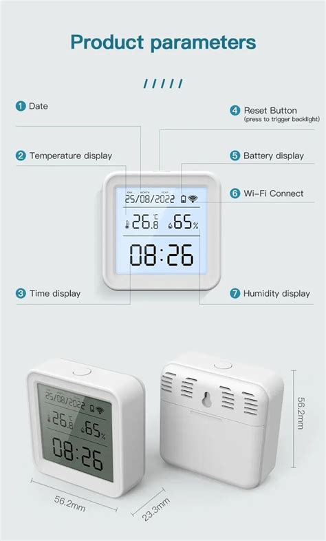 Sensor de Temperatura y Humedad con WiFi Tuya Microled Ibérica