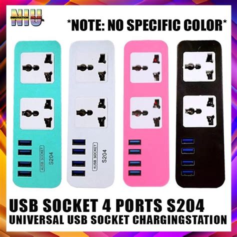 Usb Socket 4 Ports S204 Universal Usb Socket Charging Station Portable No Specific Color