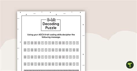 8 Bit Decoding Puzzle Teach Starter