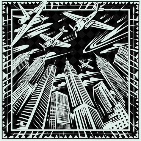 Png 아트 현대 민속 예술 정교한 모양과 속도 라인을 가진 전통적인 프레임 아트 프리미엄 Ai 생성 Psd