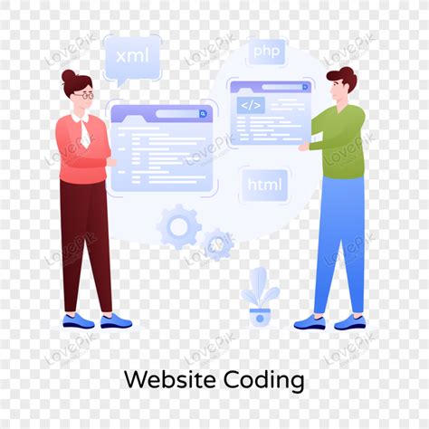 웹 사이트 코딩 Png 일러스트 및 벡터 이미지 무료 다운로드 Lovepik