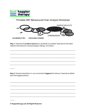 Fillable Online Chain Analysis DBT Worksheet Example Fax Email Print PdfFiller