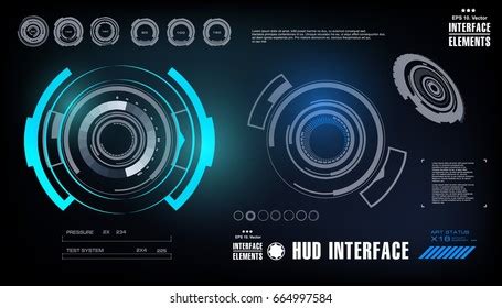 Blue Control Panel Abstract Technology Interface Stock Vector Royalty Free