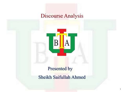 class on discourse analysis ppt