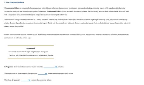 7 The Existential Fallacy The Existential Fallacy Is