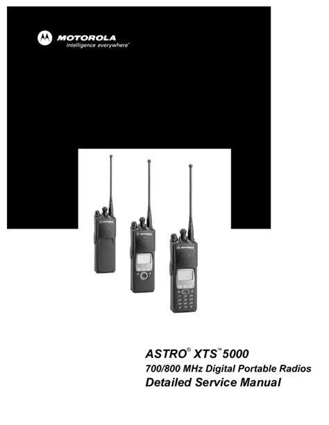 Motorola Xts 5000 Digital Portable Radio User Manual