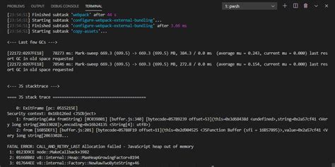 Solution SPFX Terminal Error Javascript Heap Out Of Memory