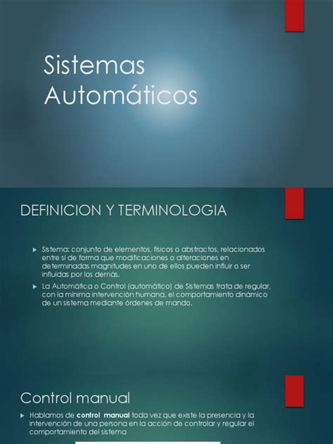 Sistemas Automáticos Pdf Sistema De Control Ingenieria Eléctrica