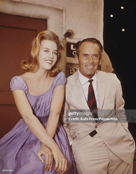 American Actor Henry Fonda Pictured With His Daughter Jane Fonda In