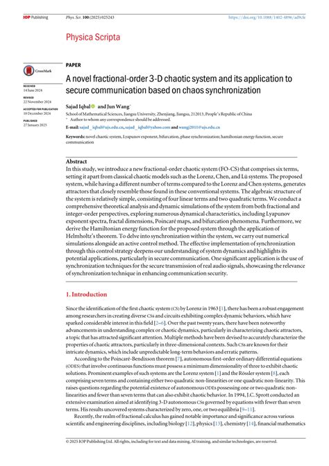 A Novel Fractional Order 3 D Chaotic System And Its Application To
