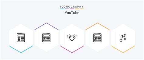 Youtube Line Icon Pack Including Design App Gamepad Medical