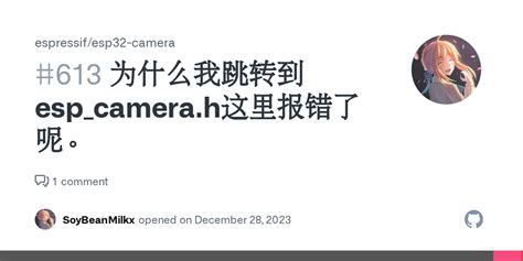 为什么我跳转到esp camera h这里报错了呢 Issue espressif esp camera GitHub