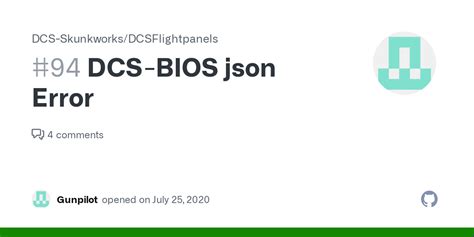 Dcs Bios Json Error · Issue 94 · Dcs Skunkworksdcsflightpanels · Github