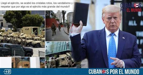 Cubanos viralizan en Facebook despliegue del Ejército en calles de EEUU