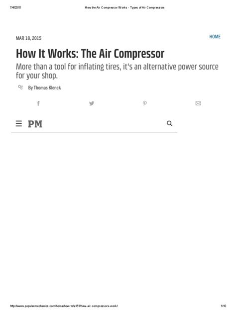 PDF How The Air Compressor Works Types Of Air Compressors DOKUMEN TIPS