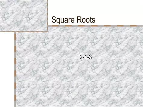 PPT Square Roots PowerPoint Presentation Free Download ID