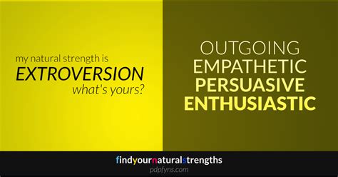 High Extroversion Find Your Natural Strengths