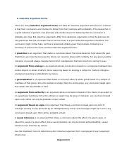 Aplia 1 3 6 Inductive Argument Forms Docx 6 Inductive Argument Forms There Are Many