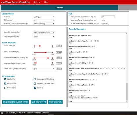 AWR BOOST NO Data In MmWave Demo Visualizer Sensors Forum Sensors TI E E Support Forums