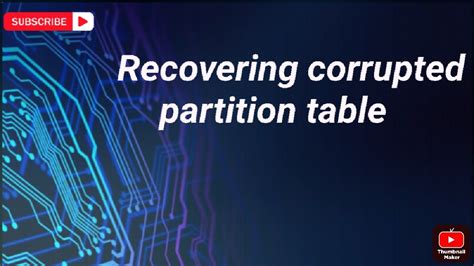 Partition Table Backup And Restore Using Dd Youtube